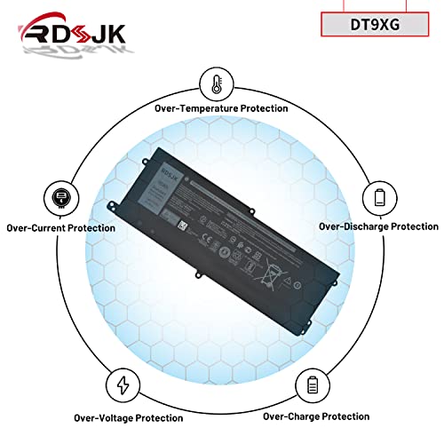 DT9XG Laptop Battery for Dell Alienware Area-51m R1 R2 ALWA51M-D1968W D1969PW D1733B D1969DB D1968B D1746W D1735DB D1733PB D1766W D1748DW D1748DB D1746B D1766PB D1741DB Series 07PWKV 0KJYFY 11.4V 90Wh