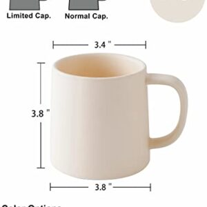 T-WARE Coffee Mug, Ceramic Mug Sets, 16 Oz Coffee Mug Set, Coffee Cup for Office and Home, Set of 2, Beige