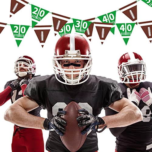 Football Party Supplies Football Paper Pennant Bunting American Football Theme Triangle Flags Banner for Birthday Party Decorations