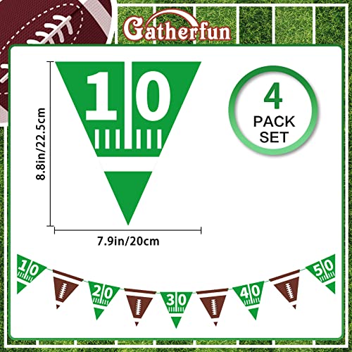 Football Party Supplies Football Paper Pennant Bunting American Football Theme Triangle Flags Banner for Birthday Party Decorations