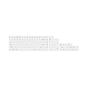 keychron low-profile double shot pbt keycap set - white