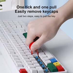 Hagibis Keycap Puller for Mechanical Keyboard, 3 Pcs Tricolor Rounded Keycap Remover Tool Computer Cleaning Kit for Gaming Keyboard, PC