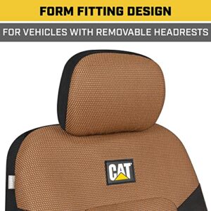 Cat® MeshFlex Automotive Seat Covers for Cars Trucks and SUVs (Set of 2) – Beige Car Seat Covers for Front Seats, Truck Seat Protectors with Comfortable Mesh Back, Auto Interior Covers