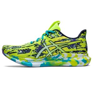 asics men's noosa tri 14 running shoes, 11, lime zest/sky