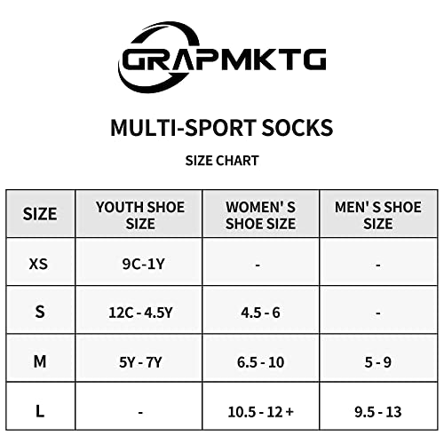 GRAPMKTG 3 Pack Softball Soccer Baseball Socks for Youth Men and Women Football Knee High Socks for Kids Adult Tube Socks for Boys Girls White Medium