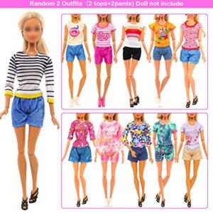 BARWA 10 Sets Doll Clothes Including 3 Sequins Dresses 3 Fashion Floral Dresses 4 Casual Outfits Tops and Pants for 11.5 inch Girl Dolls…