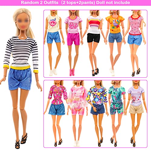 BARWA 10 Sets Doll Clothes Including 3 Sequins Dresses 3 Fashion Floral Dresses 4 Casual Outfits Tops and Pants for 11.5 inch Girl Dolls…