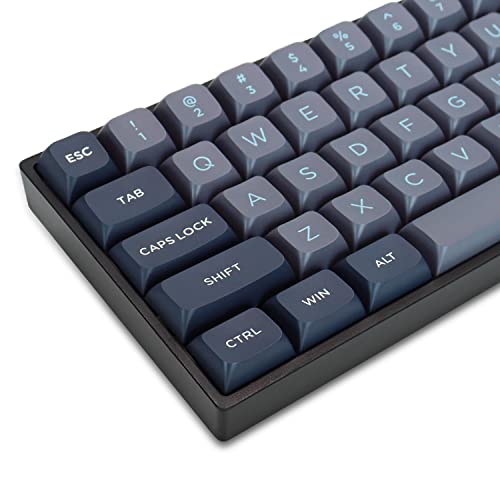 dagaladoo 189 Keys Double Shot Keycaps, PBT Custom Keyboard Keycaps Full Set, XVX Profile Keycaps for 60% 65% 70% 100% Cherry Gateron MX Switches Mechanical Keyboard, Grey/Dark Blue