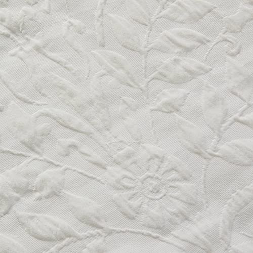 Laura Ashley Home- Queen Duvet Cover Set, Cotton Reversible Bedding with Matching Sham(s), Farmhouse Home Décor (Rowland Matelasse White, Queen)