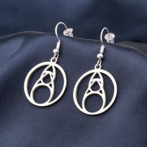 The Owl House Inspired Gift Fire Glyph Charm Earring for Her Owl House Fans Gift (Fire Glyph Earring)