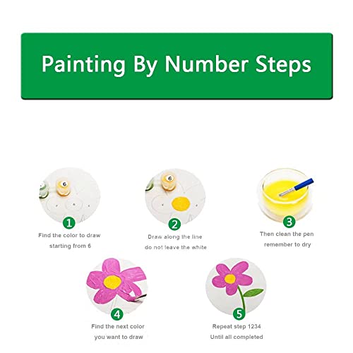 Forest Hut Surrounded by Flowers and Trees Waterfall Paint by Number On Canvas with Brushes Acrylic Paints Perfect for Paint by Numbers for Adults and Kids Students Beginner with DIY frame 16x20 Inch