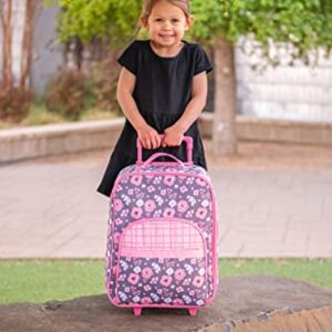 Stephen Joseph Kids' Luggage, Charcoal Flower