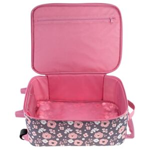 Stephen Joseph Kids' Luggage, Charcoal Flower