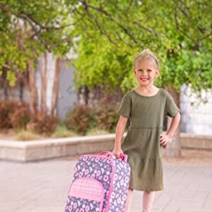 Stephen Joseph Kids' Luggage, Charcoal Flower