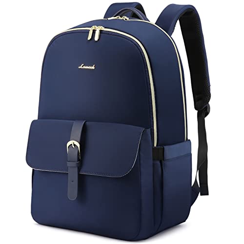 LOVEVOOK Laptop Backpack for Women, Stylish Laptop Bag, Water Resistant Travel Backpack, Fits 15.6" Laptop (Blue, M- 15.6 inches)