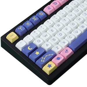 jomkiz keycaps,132 keys pbt keycaps set constellation xda profile dye sublimation customized us layout keycaps for with cherry mx switches mechanical keyboards