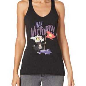 Disney Owl House Victory for King Women's Racerback Tank Top, Black Heather, Medium