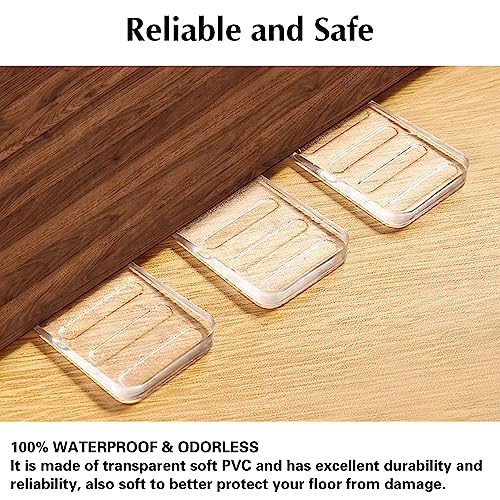 Tahikem Plastic Shims 8 Pack Table Wedge Clear Toilet Shim, Levelers Adjustable Blocks Furniture Shims Wedges, Hot Tub Restaurant Appliance Shims for Leveling Feet, Trimmable Fix Highest Side 1/4"