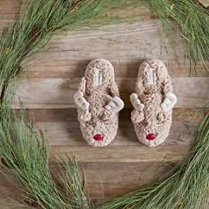 Dearfoams Matching Family Holiday Christmas Reindeer & Turkey Scuff Slipper, Kids Reindeer, US 7-8 Unisex Toddler