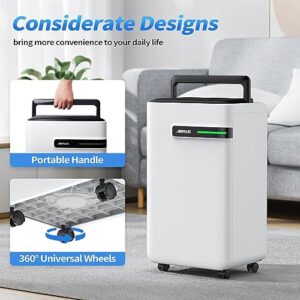 AIRPLUS Dehumidifier for Basement - 4,500 Sq. Ft. 70 Pints, Multifunctional Dehumidifier with Drain Hose & Auto Shut-Off Function, Powerful Dehumidifiers for Home, Medium to Large Rooms (AP2103)