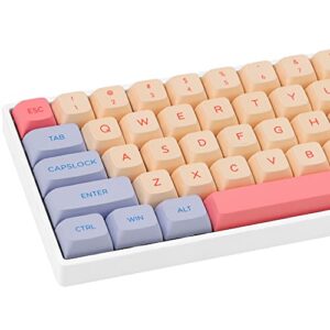 fogruaden pbt keycaps 132 keys marshmallow keycaps set, xda profile, dye-sublimation cute keycaps for cherry gateron mx switches mechanical keyboard