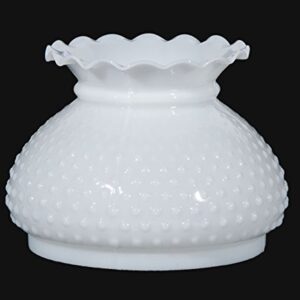 B&P Lamp 7 Inch White Cased Glass Hobnail Student Shade