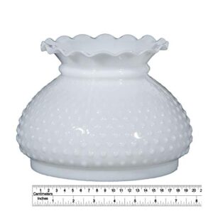 B&P Lamp 7 Inch White Cased Glass Hobnail Student Shade