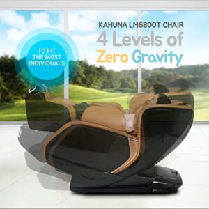 Kahuna Massage Chair - 3D+@ Latest Technology SL-Track Auto Extension LM-6800T - Black Camel Fully Assembled