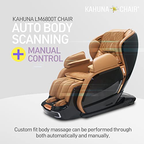 Kahuna Massage Chair - 3D+@ Latest Technology SL-Track Auto Extension LM-6800T - Black Camel Fully Assembled