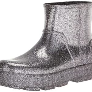 UGG Women's DRIZLITA Rain Boot, Glitter Grey, 9