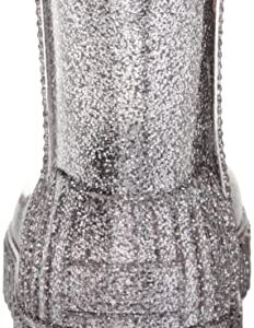 UGG Women's DRIZLITA Rain Boot, Glitter Grey, 9