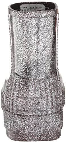 UGG Women's DRIZLITA Rain Boot, Glitter Grey, 9