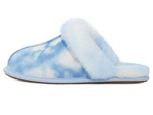 ugg women's scuffette ii watercolors slipper, cloudy sky, 10