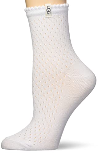 UGG Women's ADABELLA Quarter Sock, White, One Size