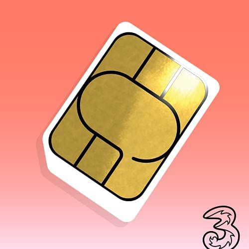 Three UK New PrePaid Europe (UK Three) SIM Card 30GB Data Unlimited Minutes/Texts for 30 Days with Free Roaming/USE in 71 Destinations Including Europe, South America and Australia (30GB)