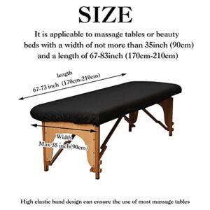 20 PCS Disposable Thick Massage Table Covers Fitted Bed Sheets 82 x 35 inches Soft Breathable (Black)