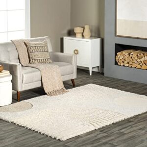 nuloom libbie southwestern fringe area rug, 4' x 6', beige