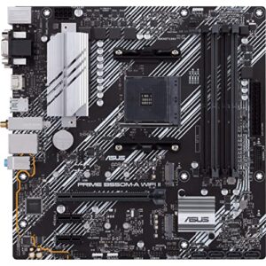 asus prime b550m-a wifi ii amd am4 (3rd gen ryzen™) micro atx motherboard (pcie 4.0, wifi 6, ecc memory, 1gb lan, hdmi 2.1/d-sub, 4k@60hz, addressable gen 2 rgb header and aura sync)