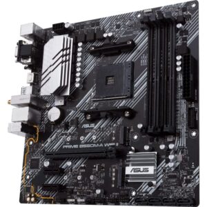 ASUS Prime B550M-A WiFi II AMD AM4 (3rd Gen Ryzen™) Micro ATX Motherboard (PCIe 4.0, WiFi 6, ECC Memory, 1Gb LAN, HDMI 2.1/D-Sub, 4K@60HZ, Addressable Gen 2 RGB Header and Aura Sync)