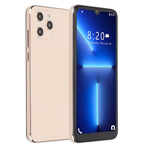 Dilwe 4G Unlocked Android Cellphone, 6.1Inch IPS FD Screen 4G 64G Dual SIM 4G Net for Android 11 Unlocked Smartphone Support 128G Card 4000mAh Battery(Gold)