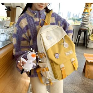 Zhousanjian Fashion Kawaii Backpack with Cute AccessoriesLarge Capacity Kawaii Girl Backpack Cute Aesthetic Backpack for School …