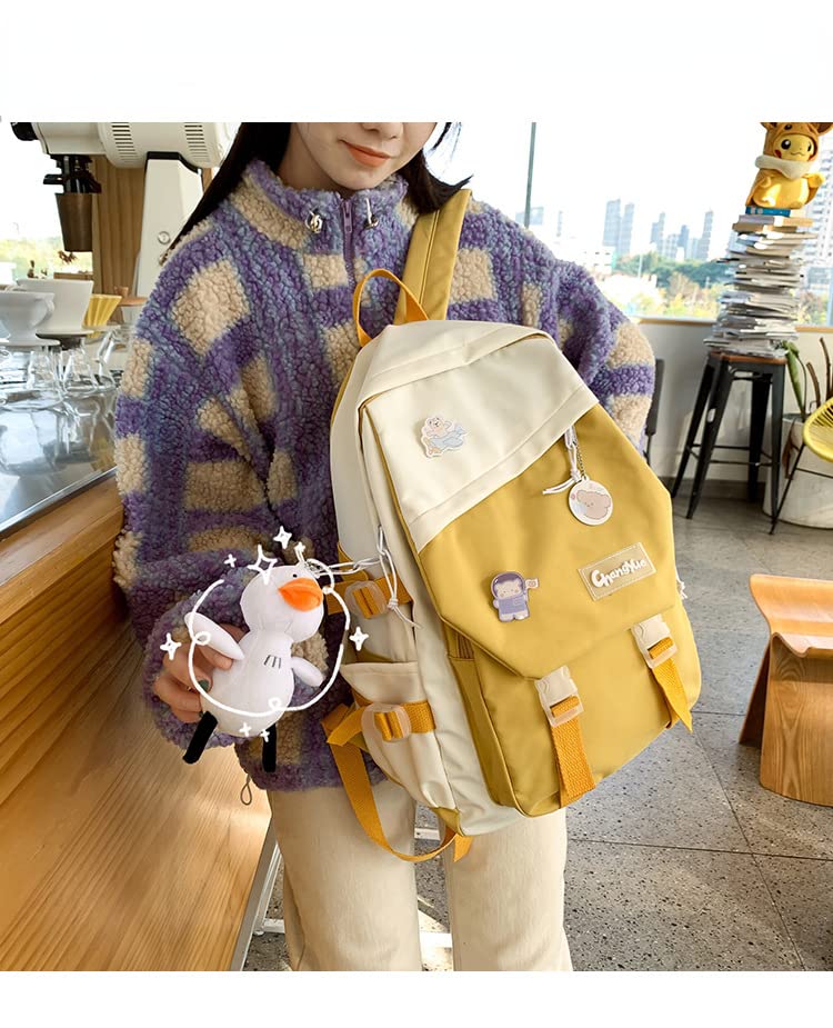 Zhousanjian Fashion Kawaii Backpack with Cute AccessoriesLarge Capacity Kawaii Girl Backpack Cute Aesthetic Backpack for School …