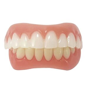 upper and lower veneer, dentures for women and men, fake teeth, natural shade! fix your smile at home within minutes!