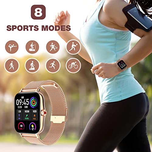 Colesma Smart Watches for Women Fitness Tracker with Heart Rate,Sleep Monitor Smart Watch with Text and Call Full Touch Screen SmartWatch for Android and iOS Phones Compatible Smartwatches Waterproof