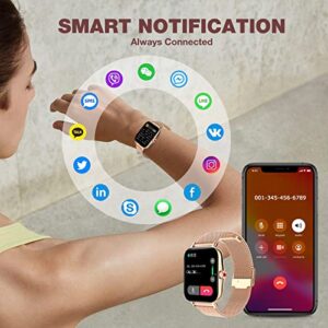 Colesma Smart Watches for Women Fitness Tracker with Heart Rate,Sleep Monitor Smart Watch with Text and Call Full Touch Screen SmartWatch for Android and iOS Phones Compatible Smartwatches Waterproof