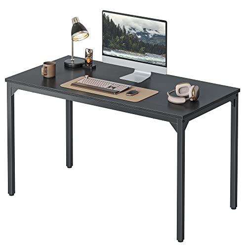 CubiCubi Computer Desk, 32 inch Home Office Writing Study Desks with Arc Corner, Small PC Table with Cable Hole, Black