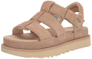 ugg women's goldenstar strap sandal, driftwood, 9