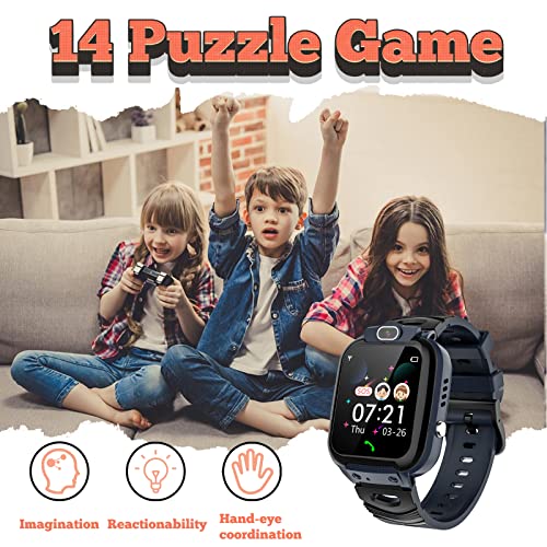 Smart Watch for Kids - Kids Smartwatch Boys Girls Kids Smart Watches with Phone Call Camera 14 Learning Games Alarm Clock Music Player Calculato Torch Recorder for 4-12 Years Kids Toys Gifts…