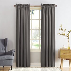 sun zero barrow energy efficient rod pocket curtain panel pair