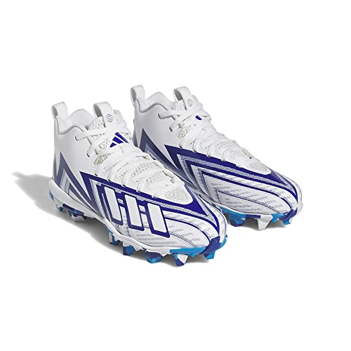 adidas Freak Spark 23 Football Shoe, White/Team Royal Blue/Solar Blue, 1 US Unisex Little Kid